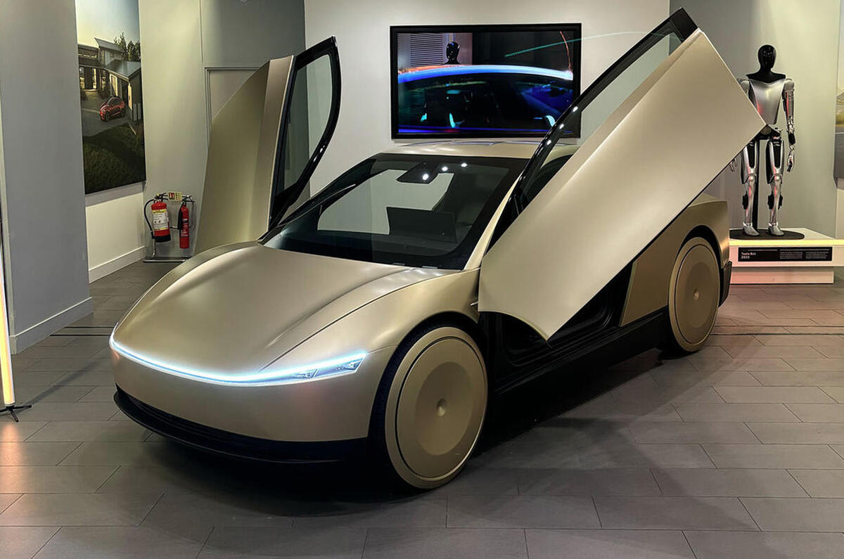 Tesla self-driving Robotaxi shown in UK ahead of 2027 launch | Autocar