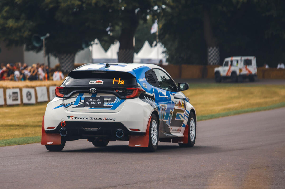 Toyota GR Yaris H2: hydrogen hot hatch shown in action | Autocar