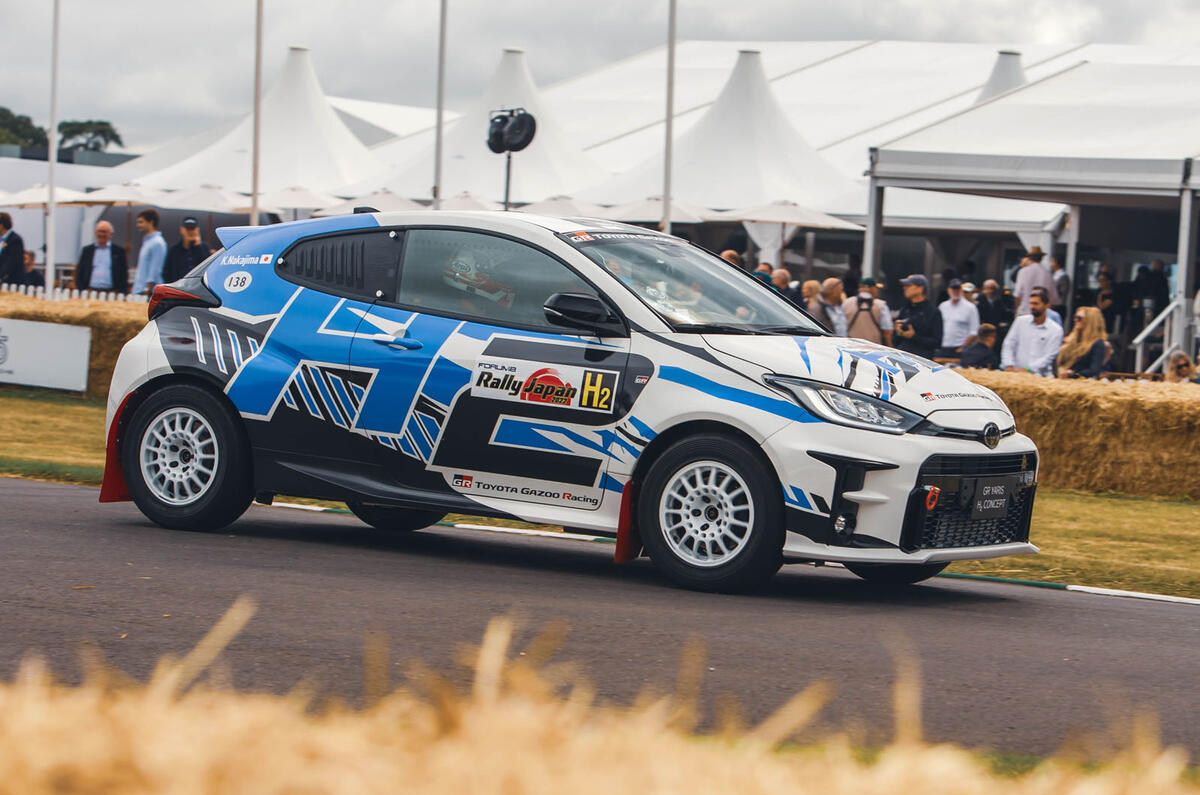 Toyota GR Yaris H2: hydrogen hot hatch shown in action | Autocar