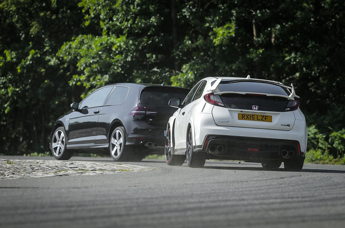 Honda Civic Type R vs Renault Megane RS 275 Trophy and VW Golf R | Autocar