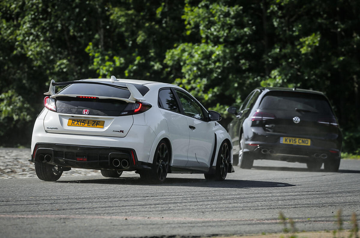 Honda Civic Type R vs Renault Megane RS 275 Trophy and VW Golf R | Autocar