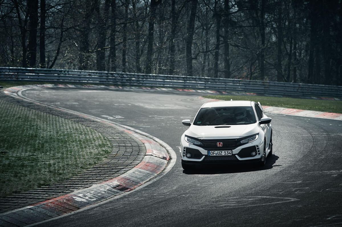 Honda Civic Type R smashes Nurburgring FWD lap record | Autocar