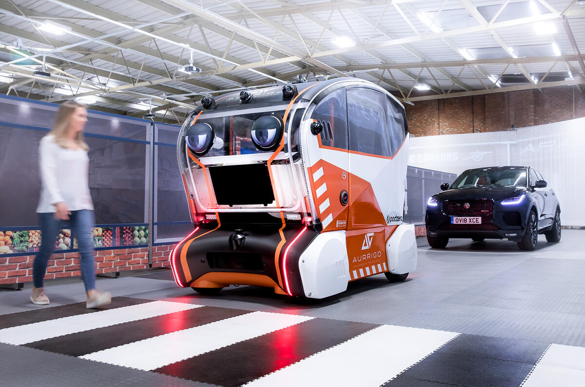 Jaguar Land Rover gives driverless pods 'eyes' to signal road users ...
