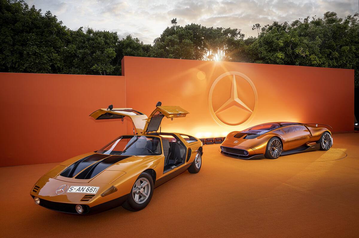 Mercedes Benz C111 Returns As Vision Of Electric Supercars Autocar