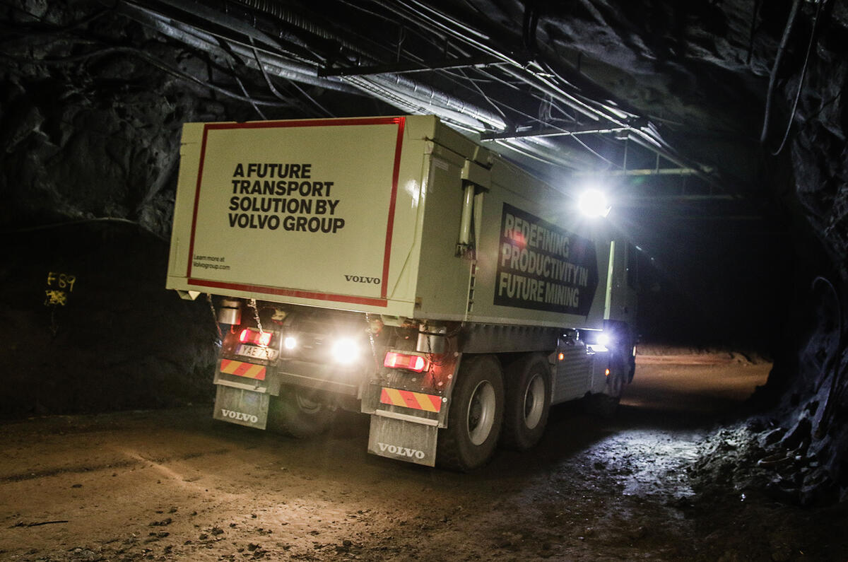 Volvo tests self-driving truck in an underground mine | Autocar