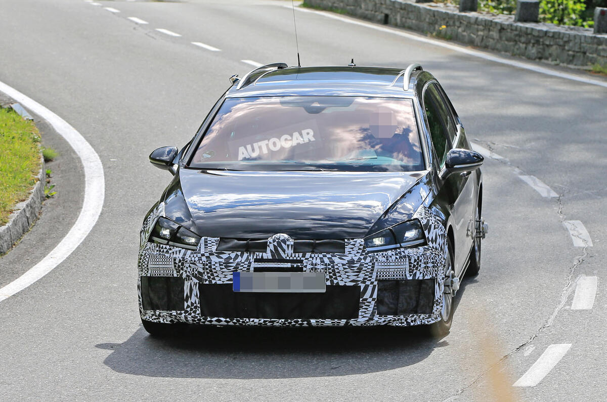 2017 Volkswagen Golf R facelift spotted in estate form at 'Ring | Autocar