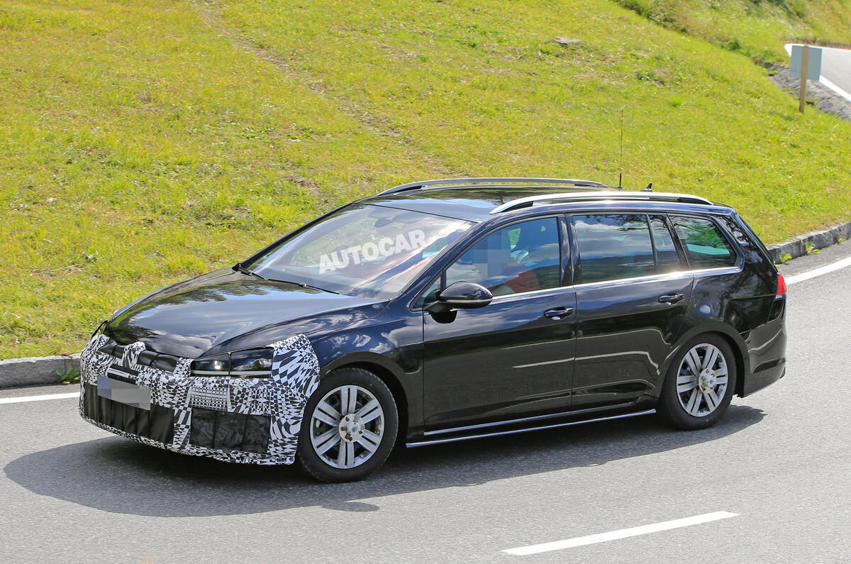 2017 Volkswagen Golf R facelift spotted in estate form at 'Ring | Autocar