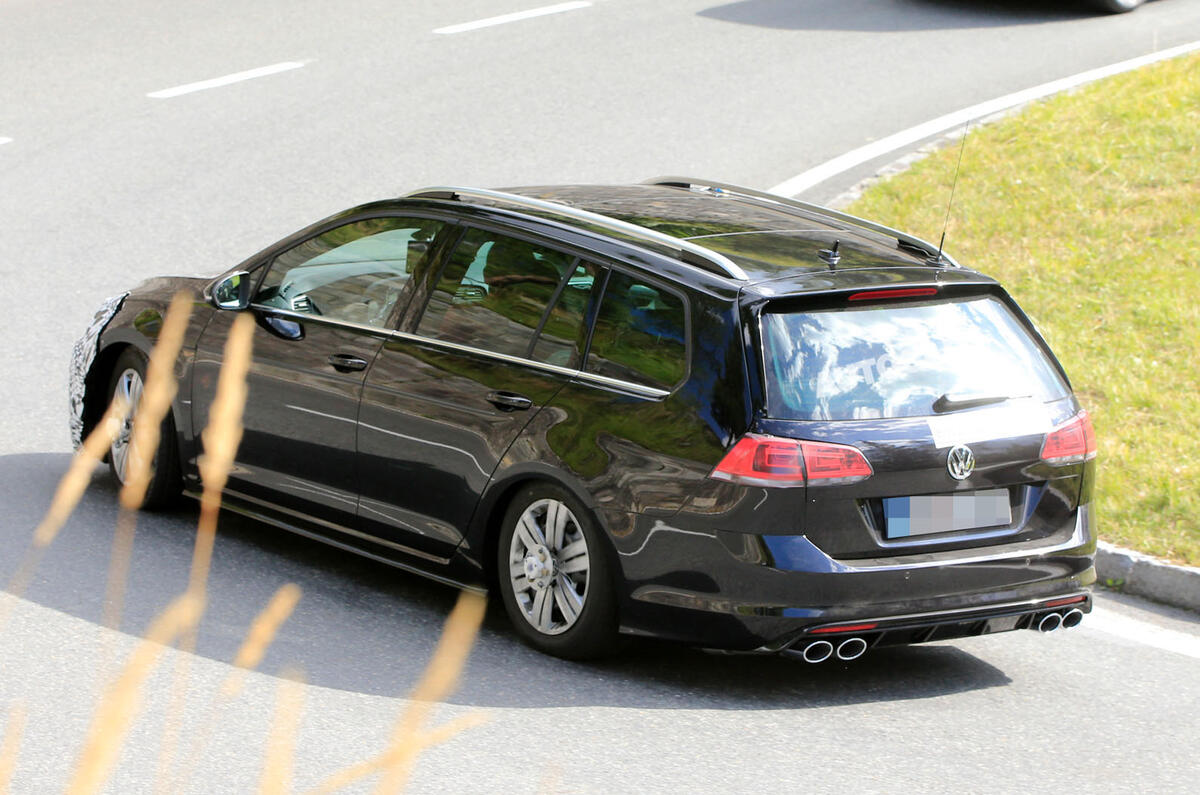 2017 Volkswagen Golf R facelift spotted in estate form at 'Ring | Autocar