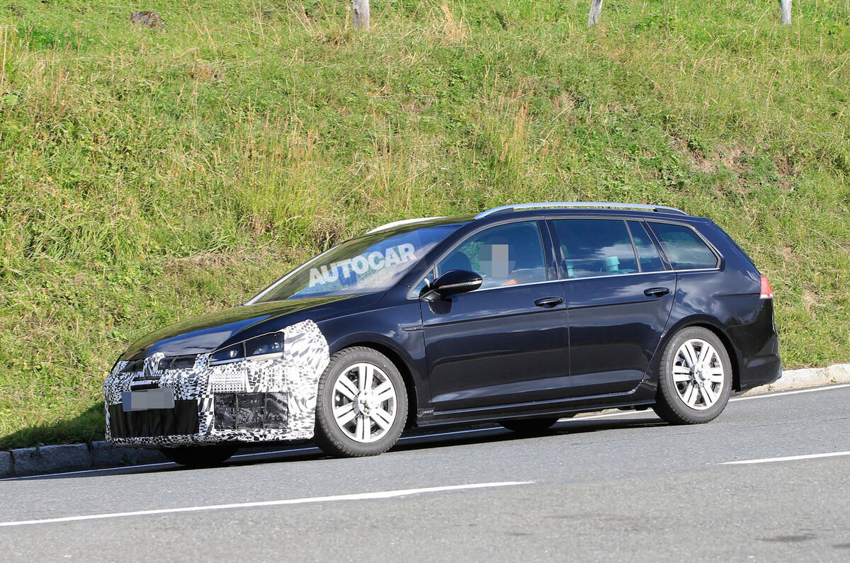 2017 Volkswagen Golf R facelift spotted in estate form at 'Ring | Autocar