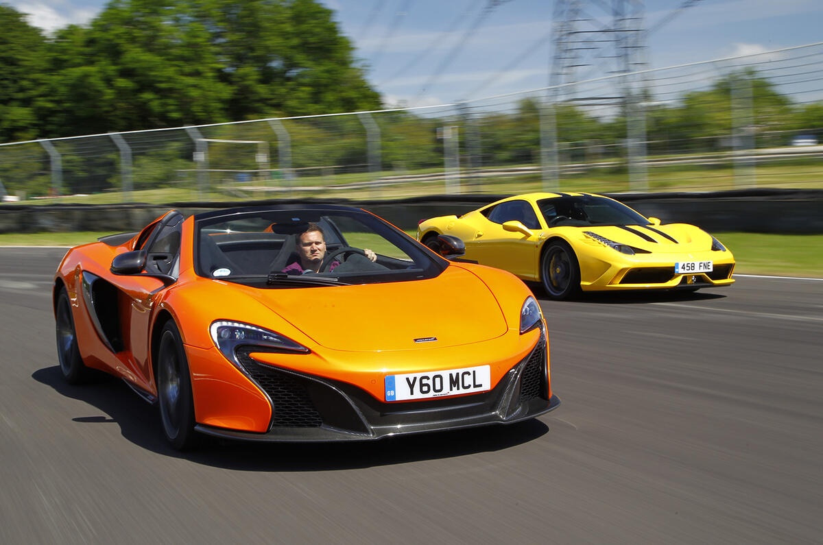 Supercar shootout – Ferrari 458 Speciale versus McLaren 650S | Autocar
