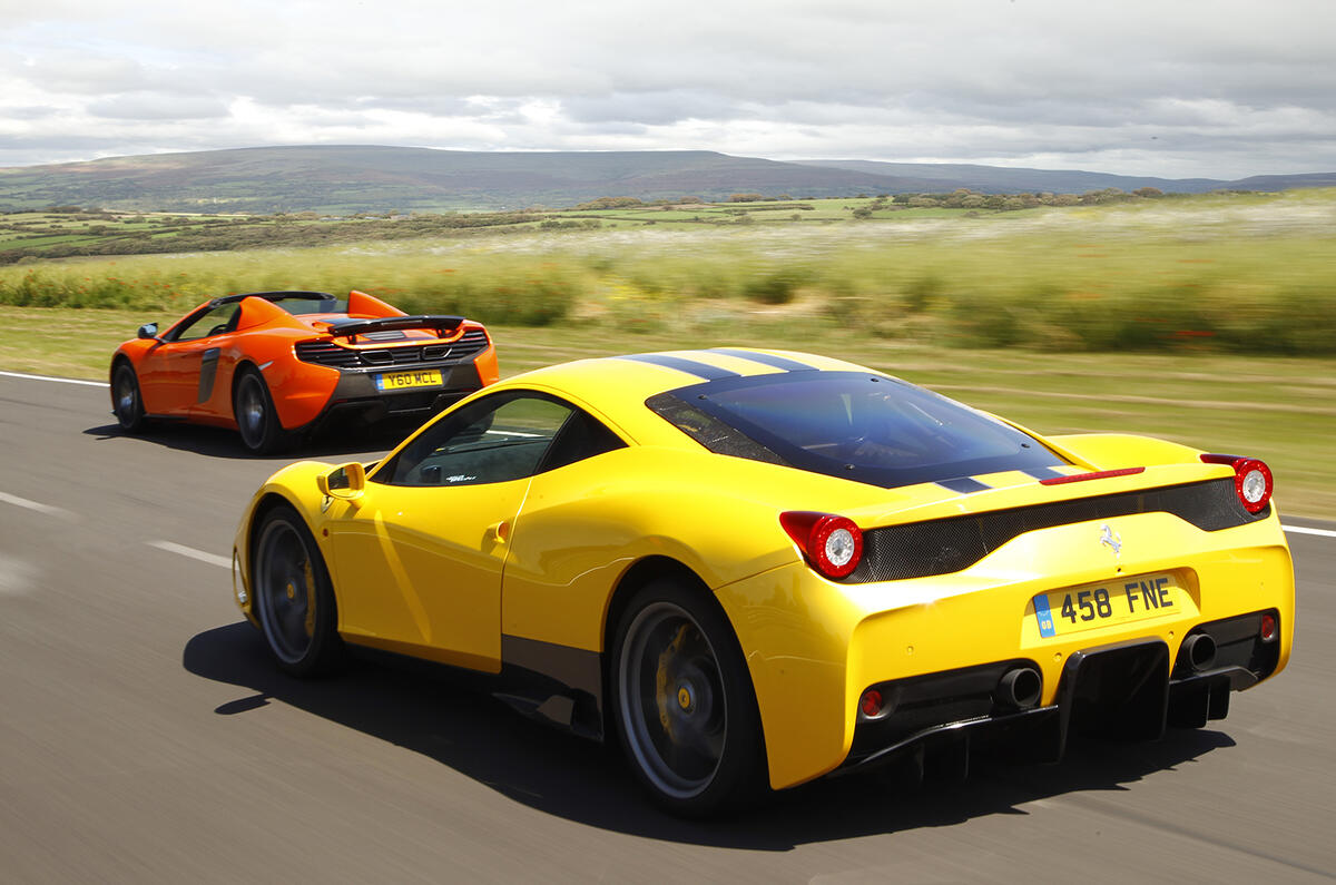 Supercar shootout – Ferrari 458 Speciale versus McLaren 650S | Autocar