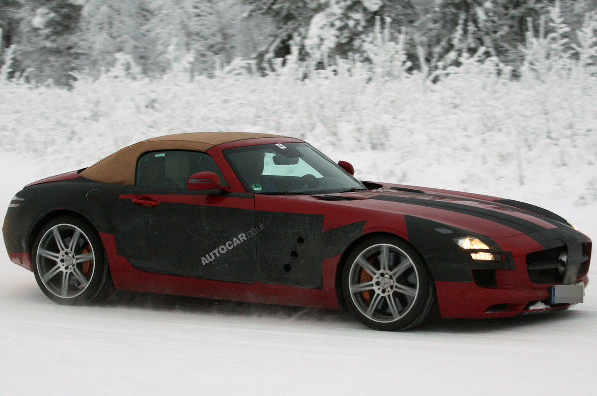 Merc SLS Roadster - new pics | Autocar